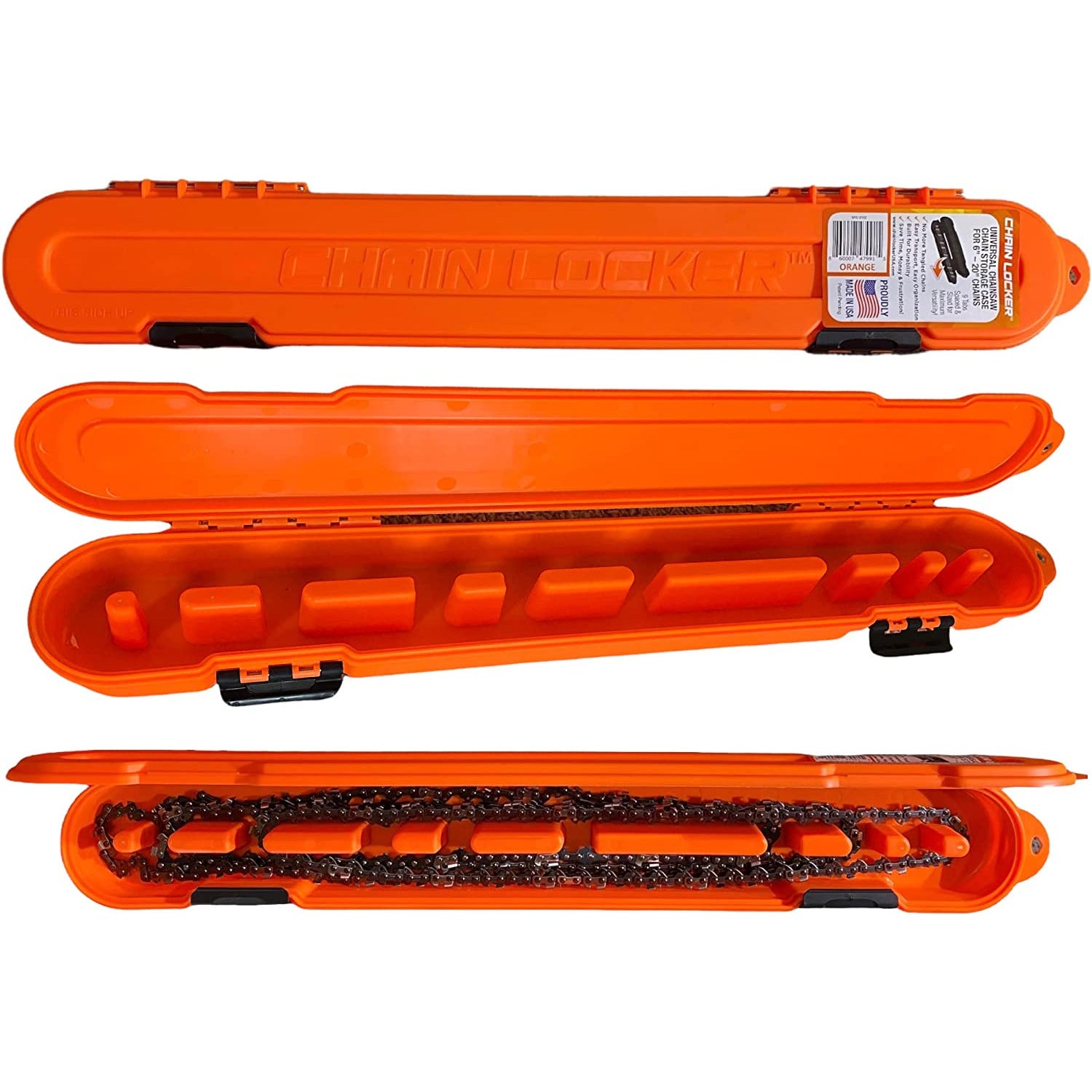 Chain Locker Original Chainsaw Chain Storage Case Orange Organization